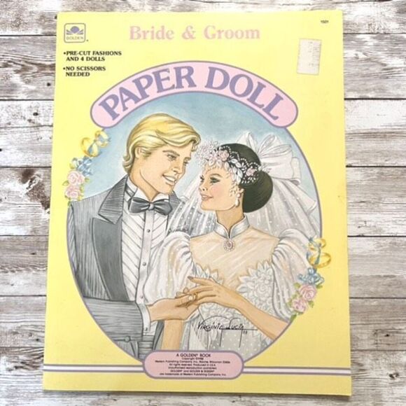 Golden | Art | Vintage Goldenbride Groom Paper Dolls Golden Book Uncut ...